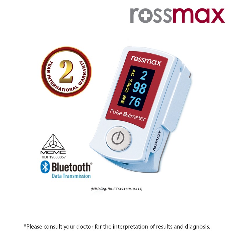 Rossmax SB210 Fingertip Pulse Oximeter with "ACT" | Herculife Malaysia